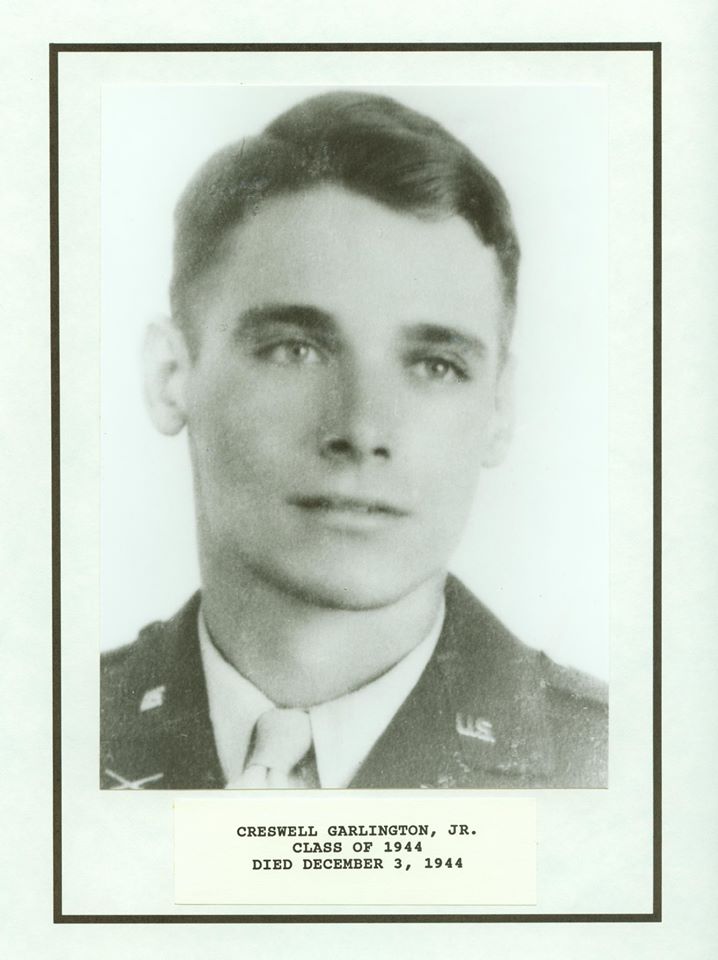 CRESWELL GARLINGTON, JR., Class of 1944 - The Citadel Memorial Europe